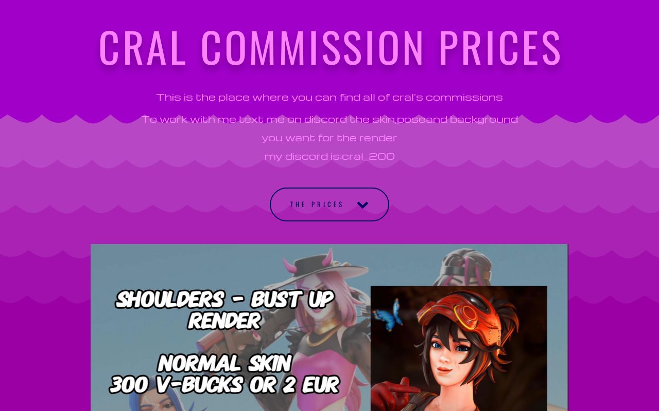 CRAL COMMISSION PRICES